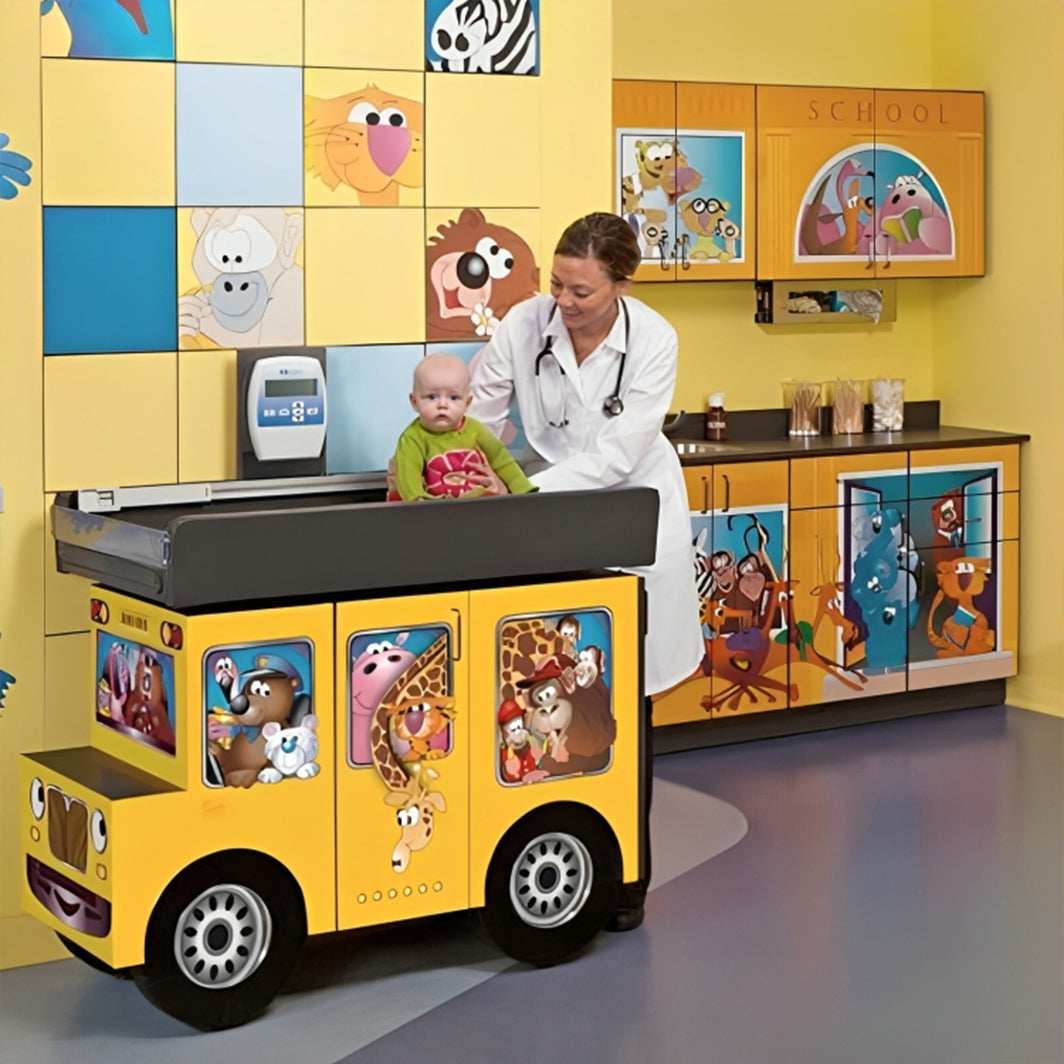 Clinton Complete Zoo Bus Exam Room Pediatric Scale Table and Cabinets ...