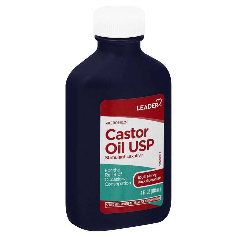Leader 100% Stimulant Laxative Castor Oil - 4 oz