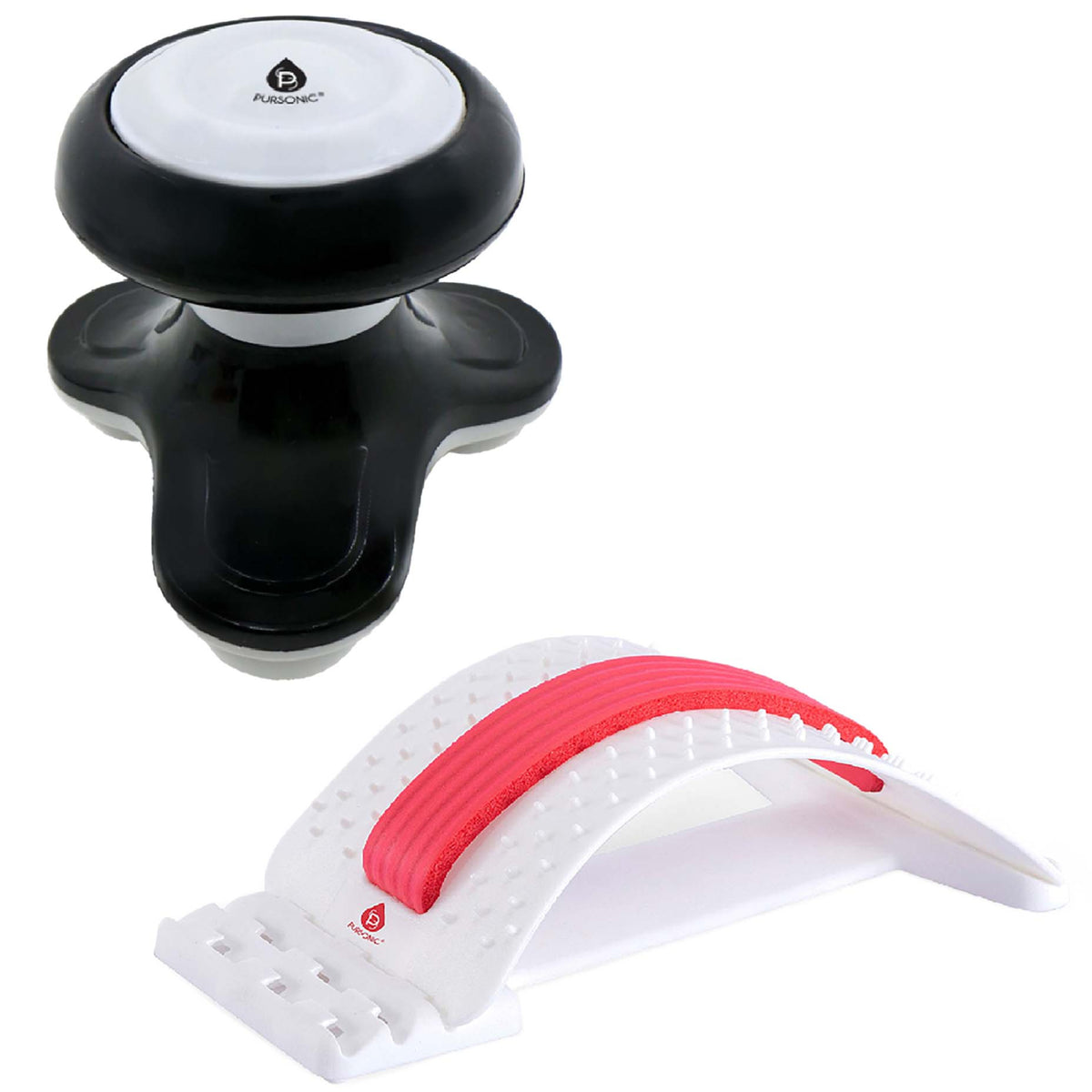 Pursonic Handheld Electric Sport Massager + Back Stretching Device Tot