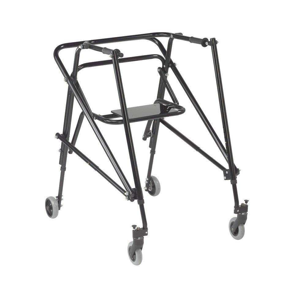 Drive Medical Nimbo 2G Lightweight Posterior Walker With Seat Black