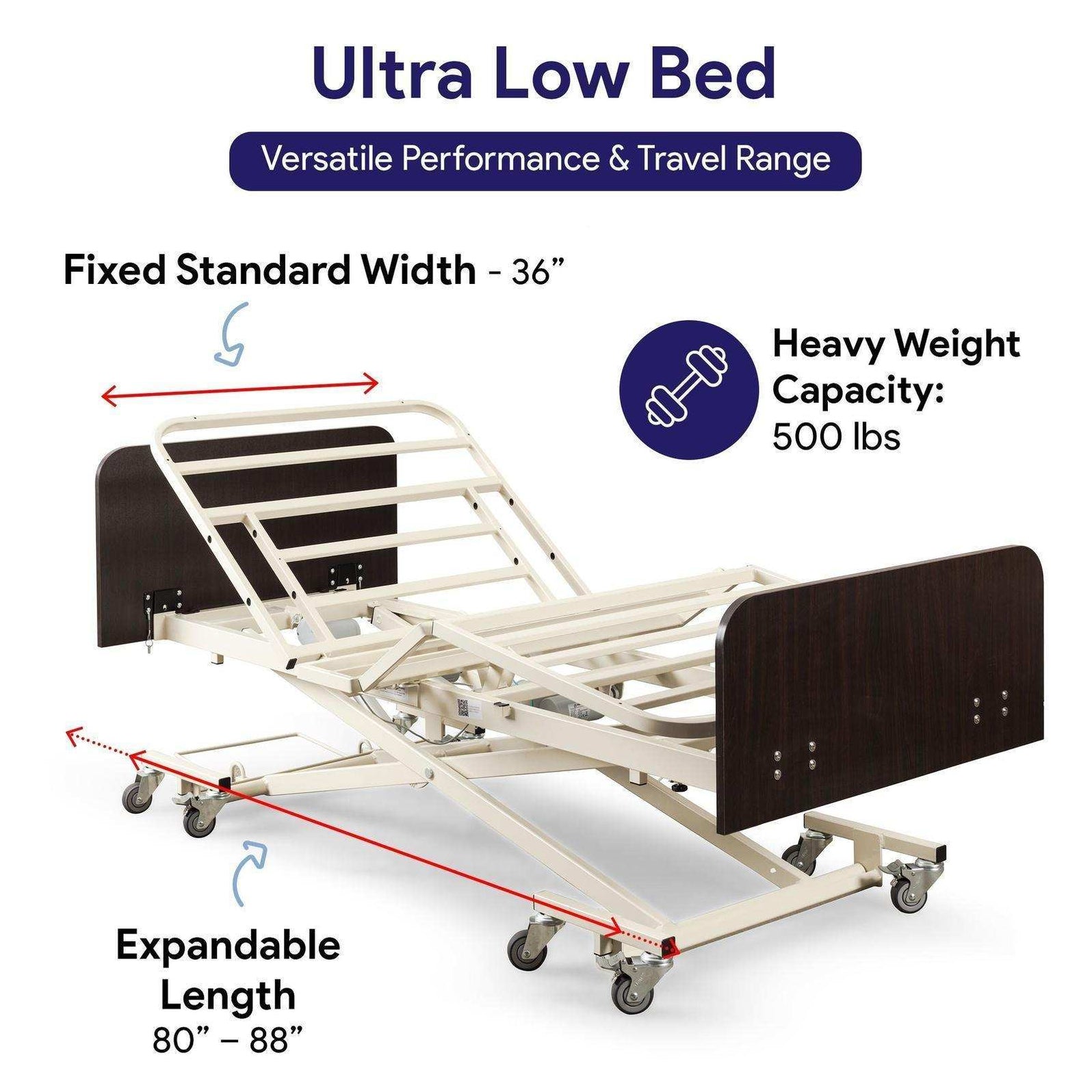 MedaCure Full Electric Hospital Bed Ultra Low — Shop Home Med
