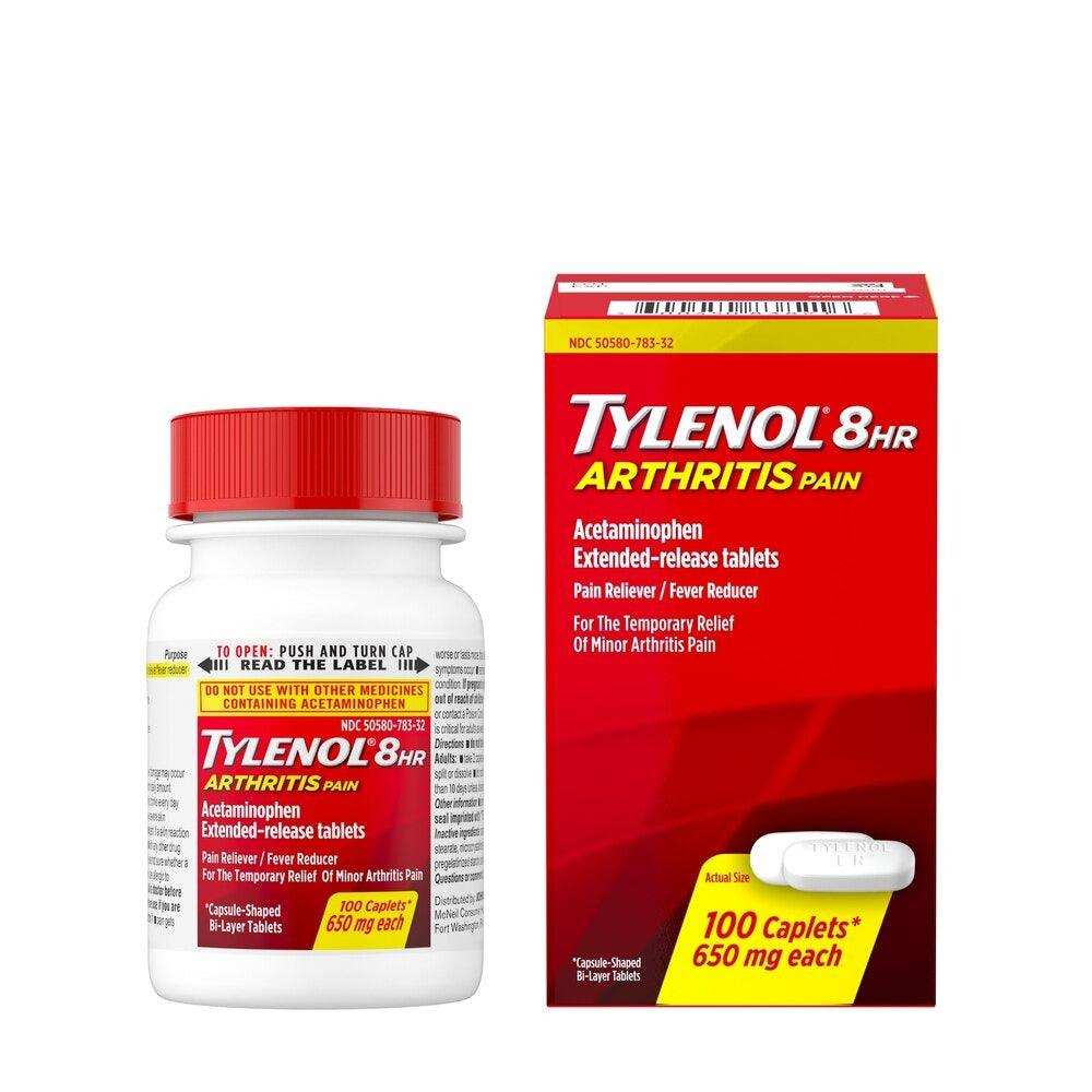 Tylenol 8 Hour Arthritis Joint Pain Acetaminophen Tablets - 100 Count
