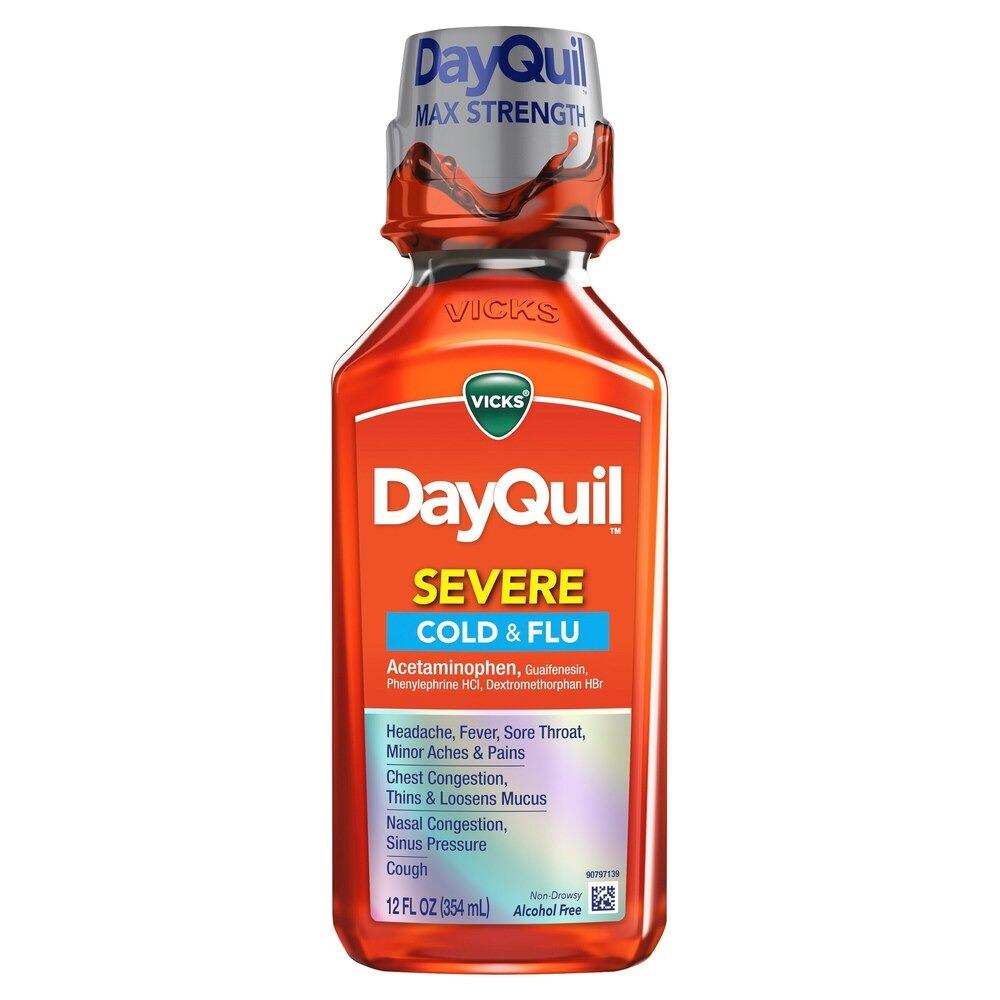 Vicks DayQuil Severe Cold & Flu Relief Liquid - 12 Oz