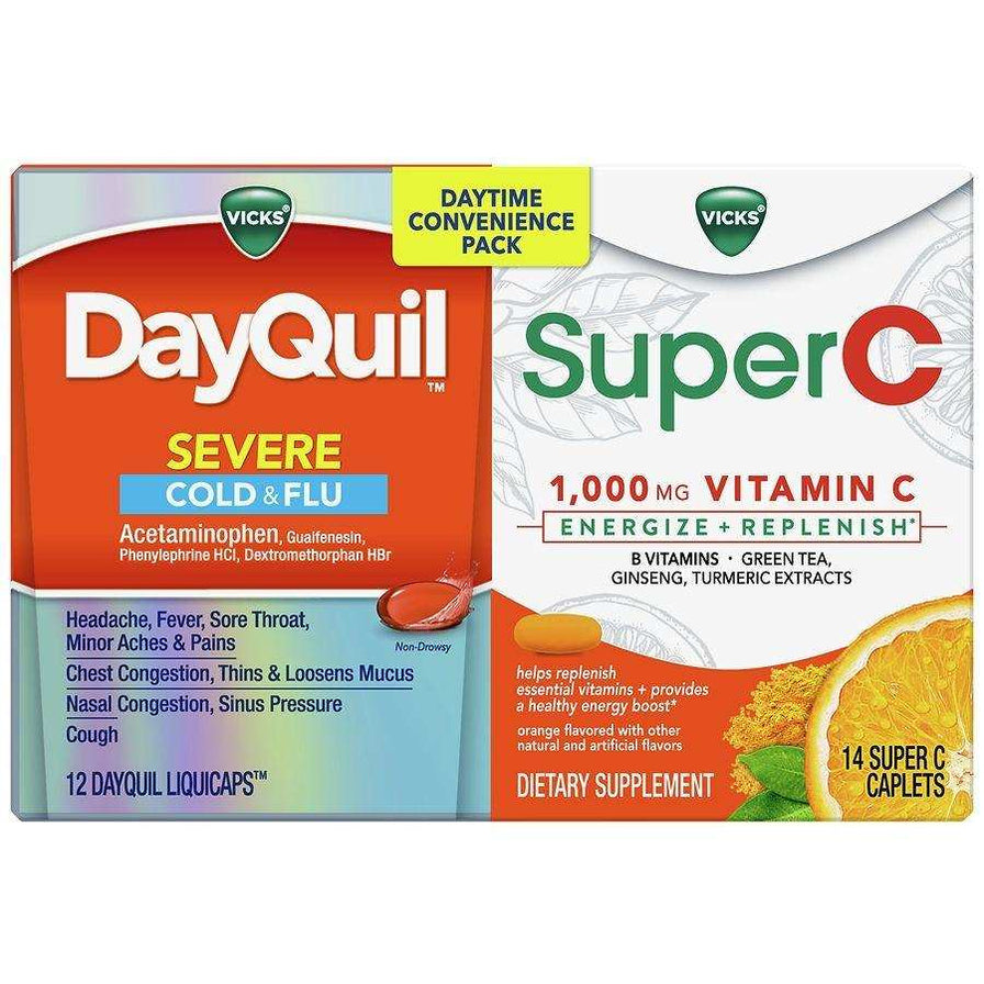 Vicks DayQuil Severe + Super C Convenience Pack 12 Ct — Shop Home Med