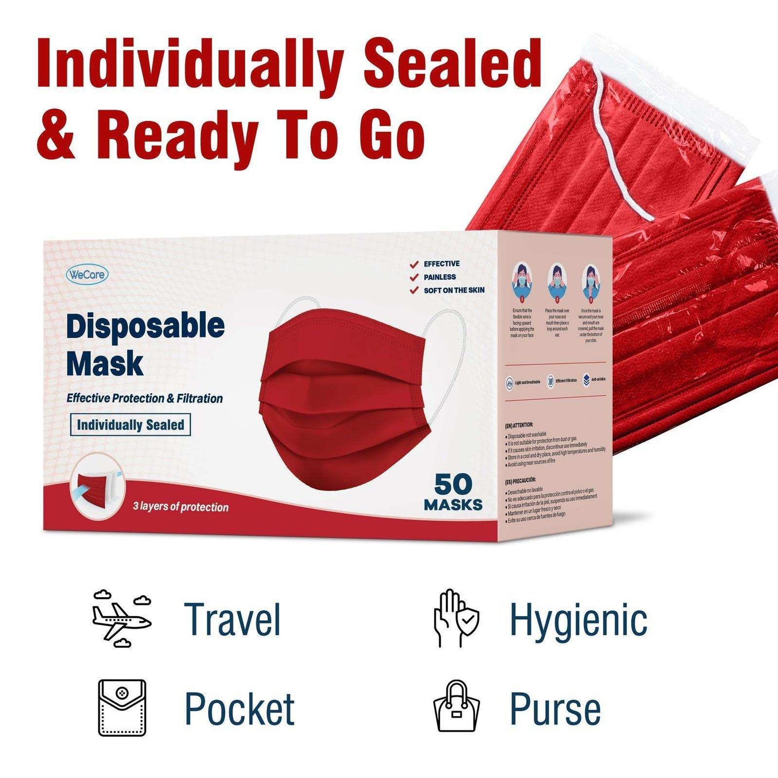 WeCare Red Masks — Shop Home Med