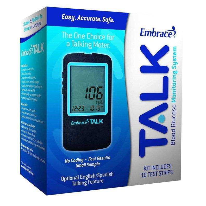 Embrace TALK Blood Glucose Meter Kit FSA/HSA Eligible
