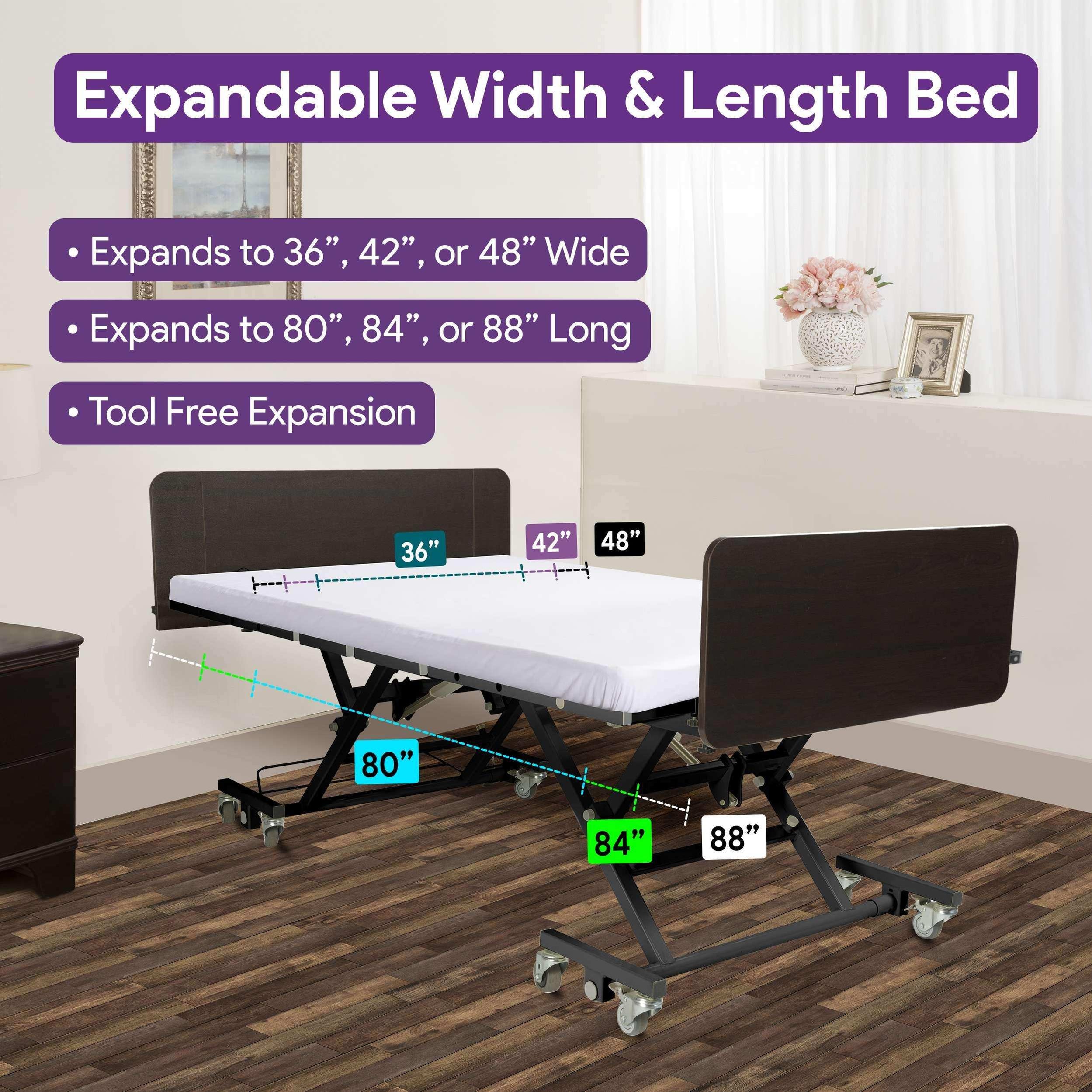 Bariatric Electric Long Term Homecare Expandable Hospital Bed — Shop ...
