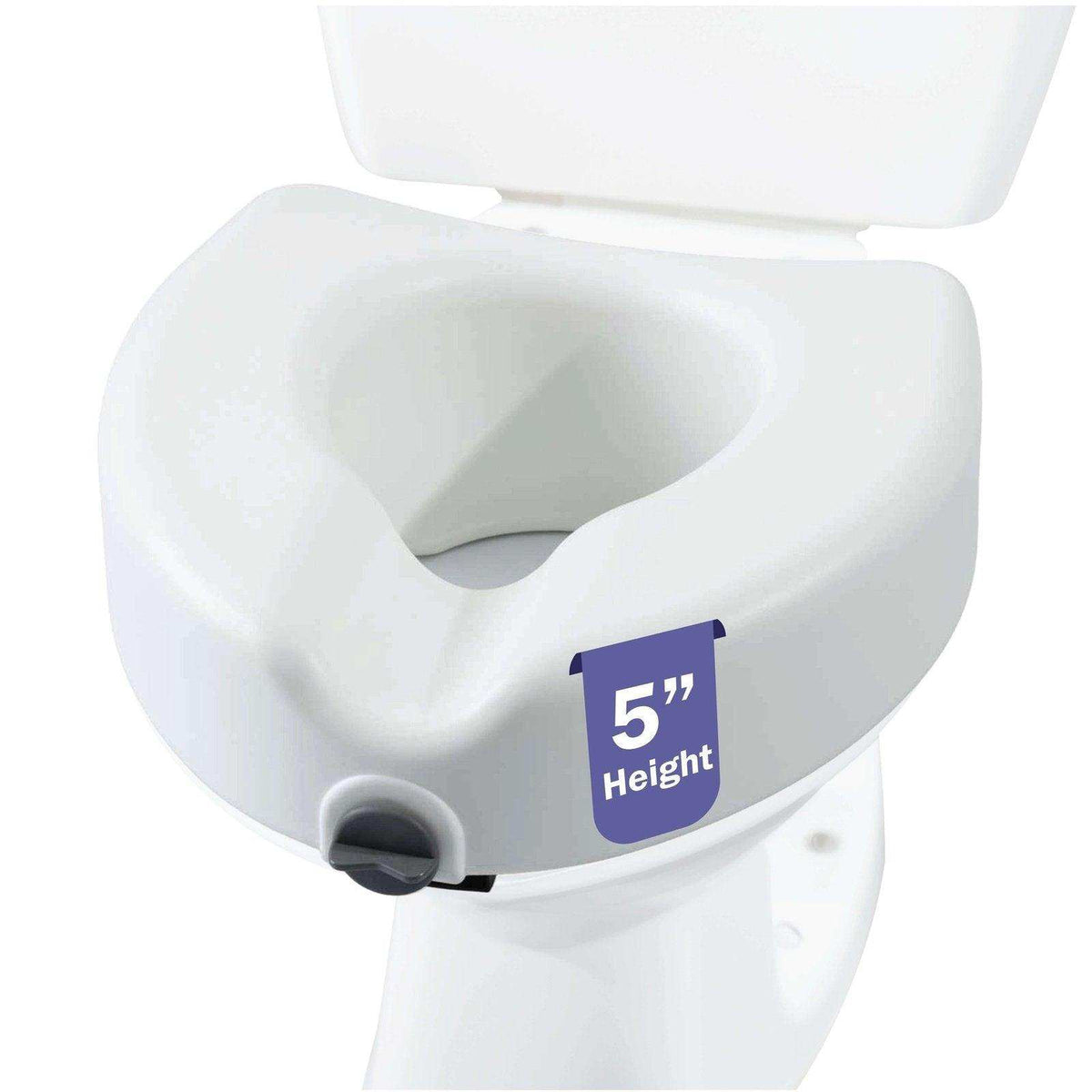 MedaCure Locking Toilet Seat - Raised Toilet Seat Riser for Seniors ...