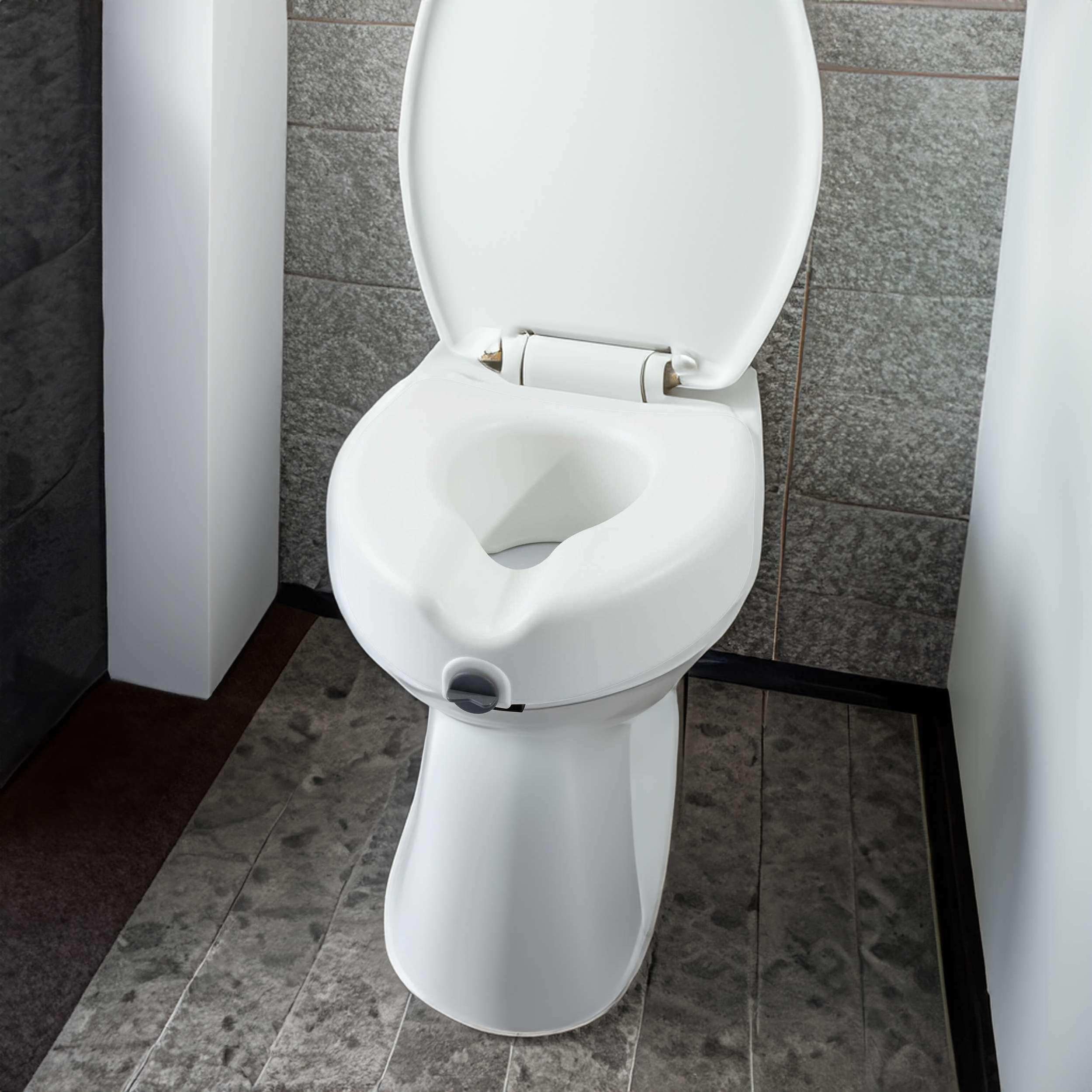 MedaCure Locking Toilet Seat - Raised Toilet Seat Riser for Seniors ...