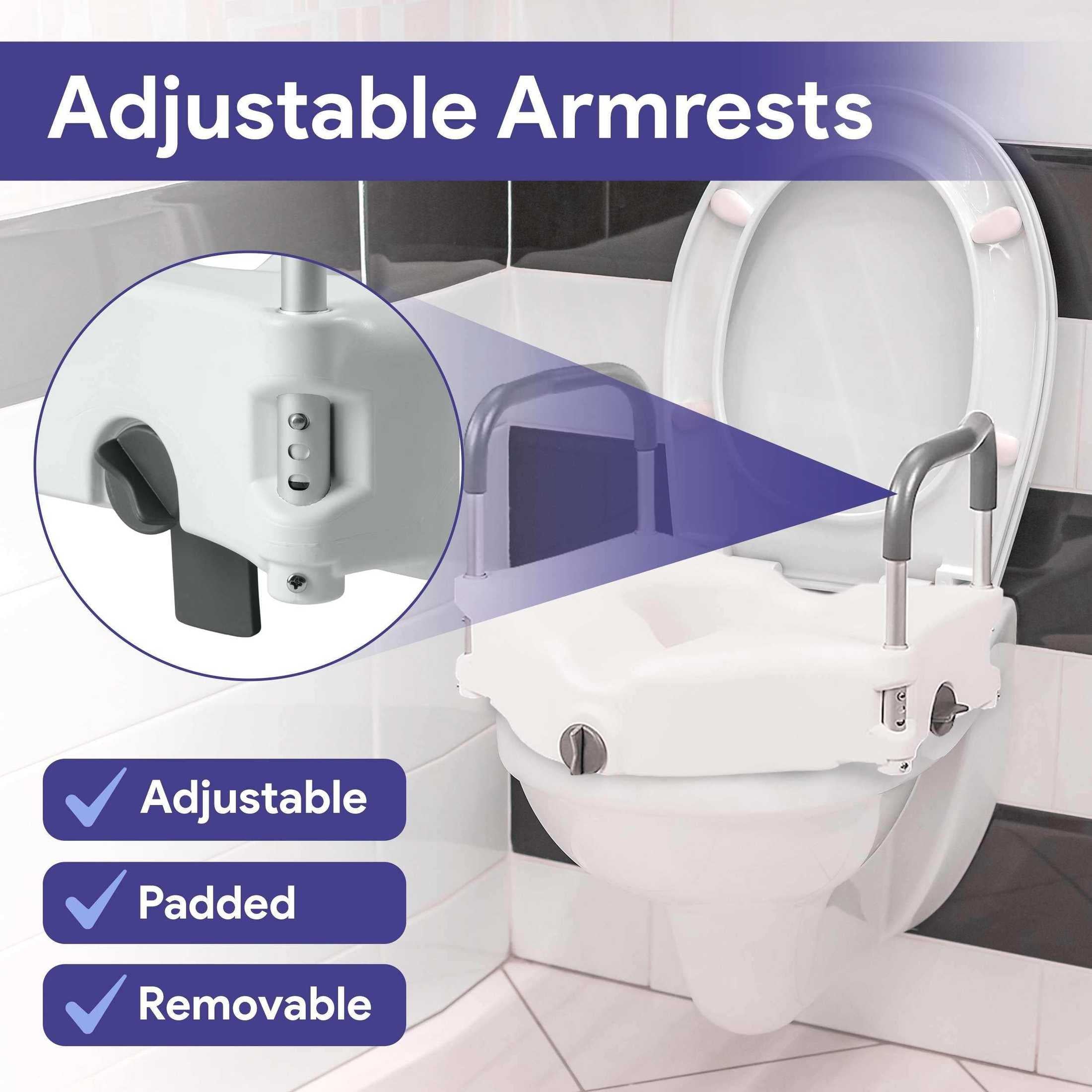 Medacure Locking Toilet Seat with Arms — Shop Home Med